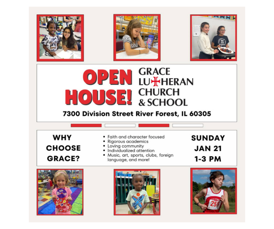 It’s time for Grace’s Open House! - Grace Lutheran School